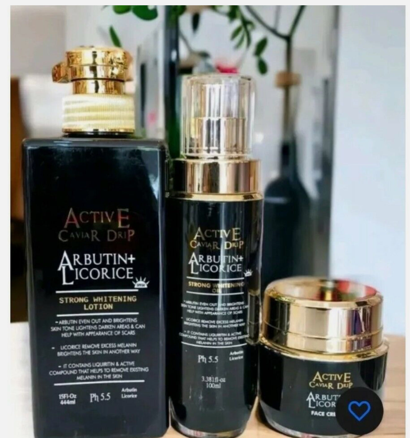 Active Caviar lotion set (black) – Saffie’s Collection